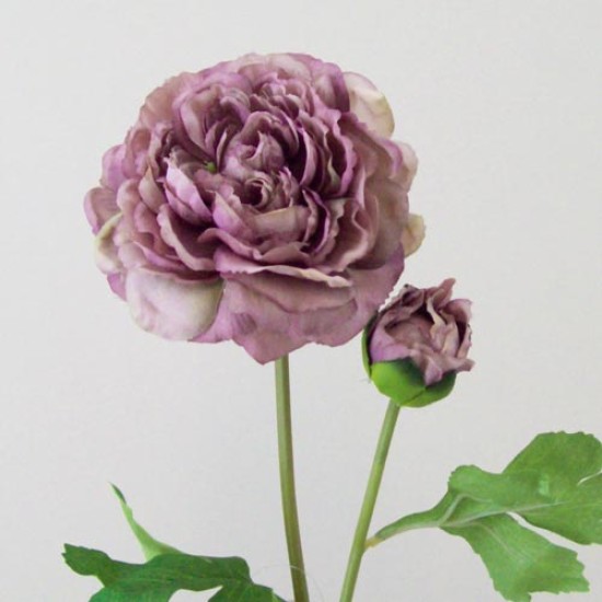 Artificial Ranunculus Vintage Purple 42cm Artificial Flowers